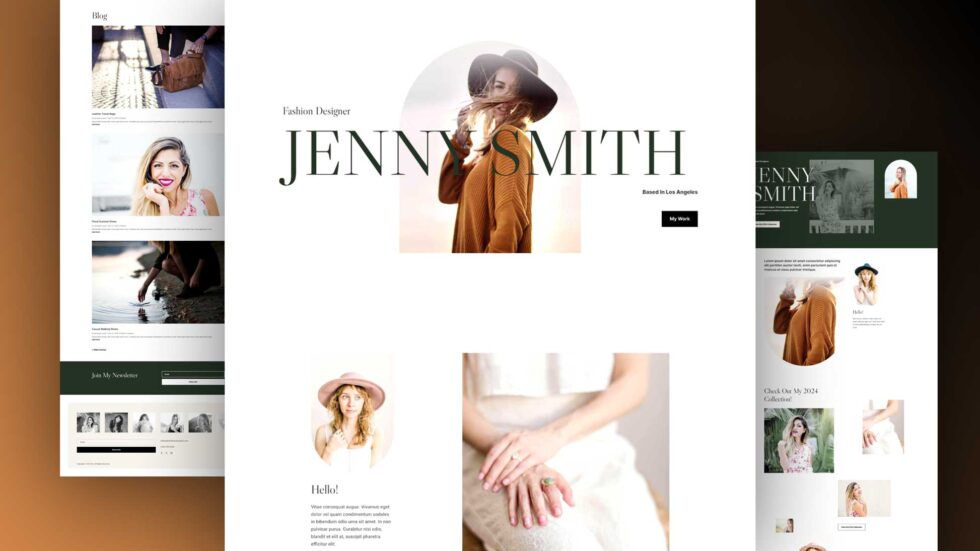 Get a Free Clothing Designer Layout Pack for Divi - Web Design ...